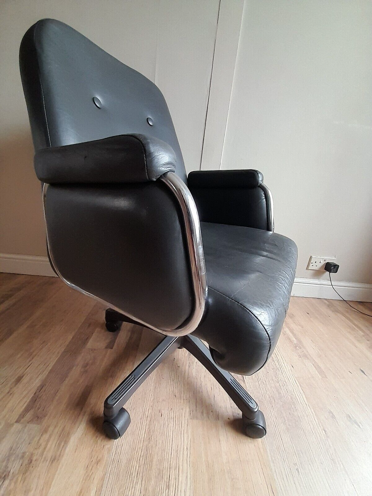 Frank Doerner For Evertaut Mid Century Leather Recliner Swivel Chair Evertaut Vinterior