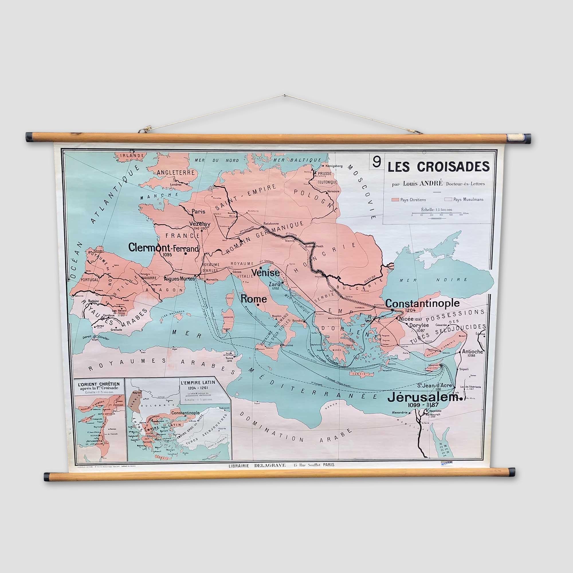 Wall Chart 'Crusades Of The Early Middle Ages' | Vinterior