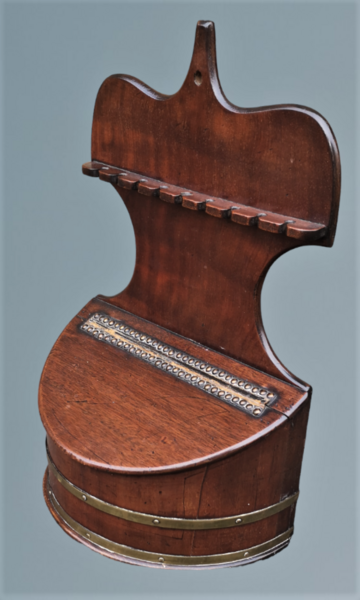 Georgian Mahogany And Brass Bound Spoon Rack | Vinterior