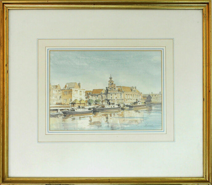 Watercolour By Graham Howlett. Titled "Great Yarmouth Town Hall | Vinterior