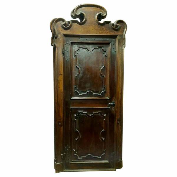 Pair Of Louis XIV Walnut Interior Doors With Frame, 18th Century, Italy ...