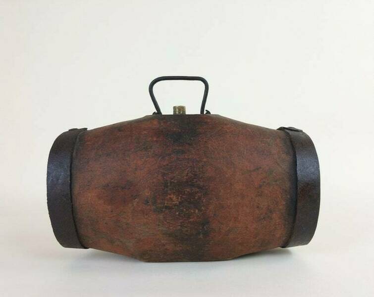 French Napoleonic Antique Primitive Gunpowder Powder Tree Trunk Keg ...