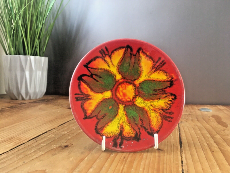 Mid Century Poole Pottery 50's Abstract Flower Delphis 49 Pin Dish ...