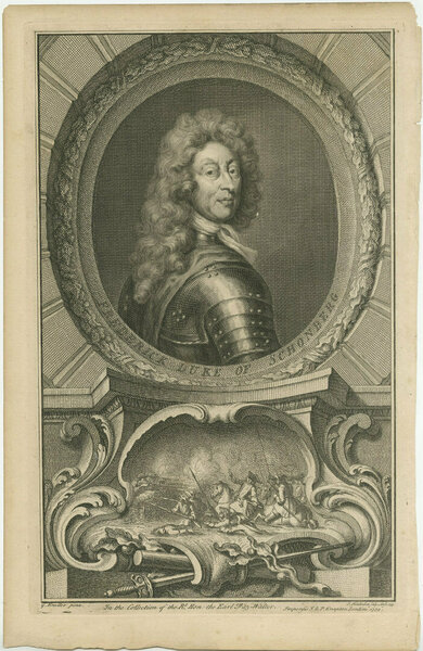 Antique Portrait Of Friedrich Herman, 1st Duke Of Schomberg | Vinterior