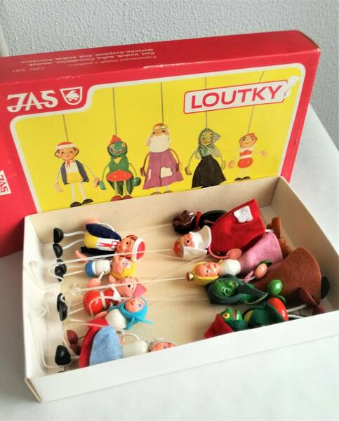 Vintage Czech Marionette Puppets / Jas Loutky String Puppet Set / 90s ...