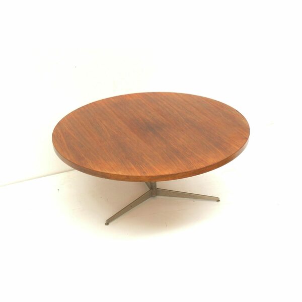 Large Round Vintage Coffee Table Made In The 60s | Vinterior