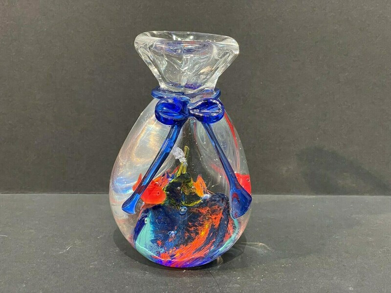 Roberto Guidotti Aquarium Bag Murano,Sommerso, Paperweight | Vinterior