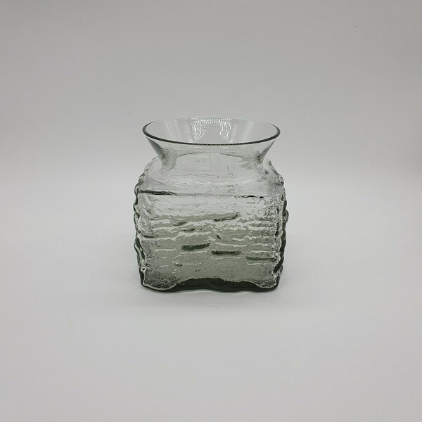 A Small Square Polar Glass Vase By Frank Thrower For Dartington #Ft101 ...
