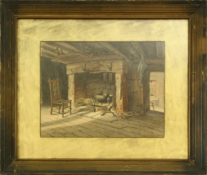 Watercolour By David Buchan Young. Old Farmhouse Fireplace | Vinterior
