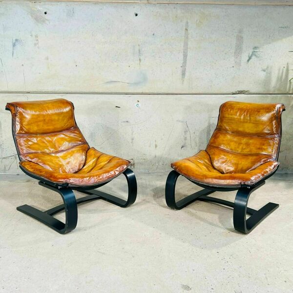 A Rare Pair Of Vintage 70s Swedish Design Nelo Chairs By Ake Fribyter ...