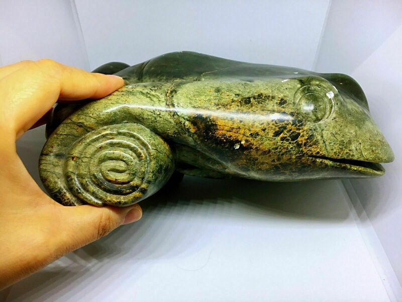 Jade(tough, Green Mineral Either Jadeite Or Nephrite Amphibole)frog ...