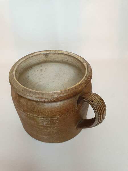 French Vintage Stoneware Jug, Rillette Pot, Preserving Jug, French ...