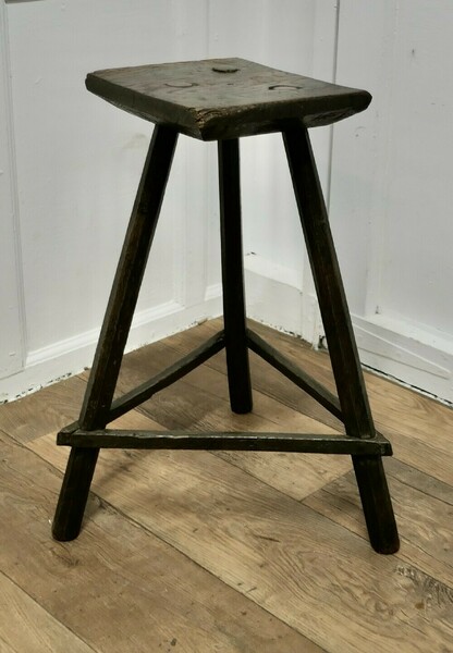 19th Century Ash And Elm Cricket Table Stool | Vinterior