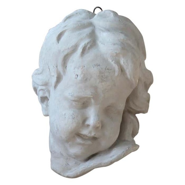 19th C Domenico Brucciani Oversized Putto Plaster Classical Bust Grand ...