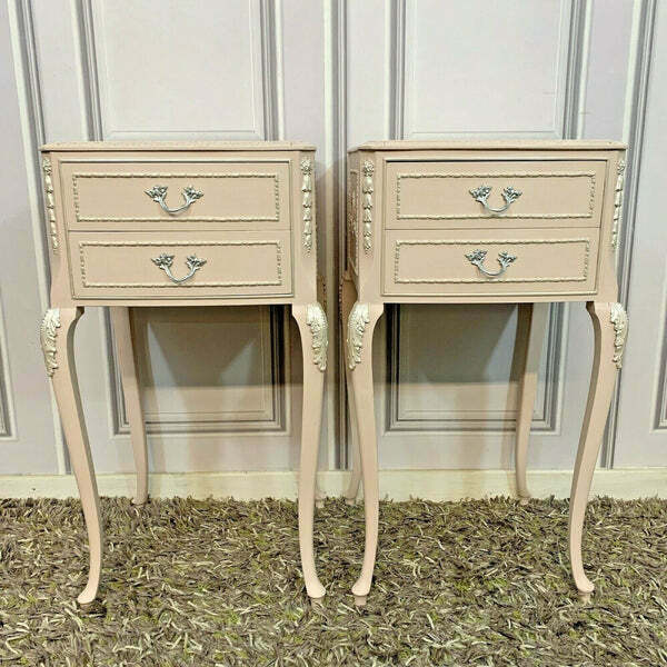 Painted Bedside Tables Pair Olympus Furniture French Louise Style ...