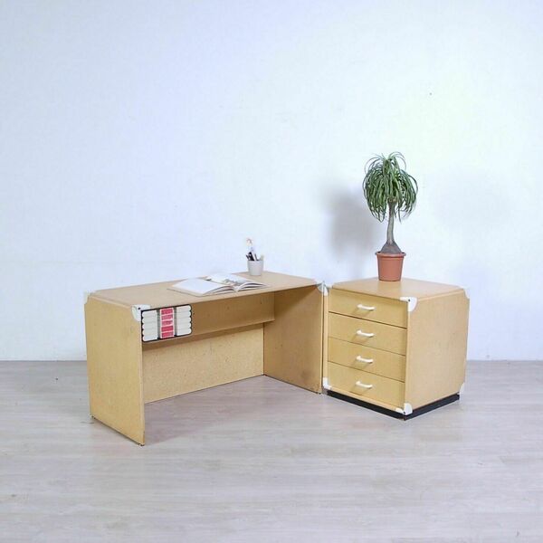 Desk And Chest Of Drawers In Osb Panels, Minimal Design Studio Office ...