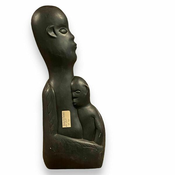 Sylvester Mubayi Shona Sculpture In Black Springstone Rock "Mother And ...