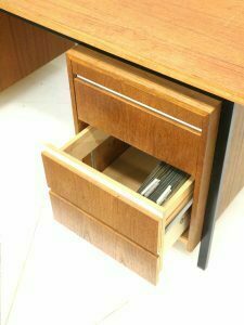 Large Vintage Management Desk / Desk Made Of Teak Wood From The 1960s ...