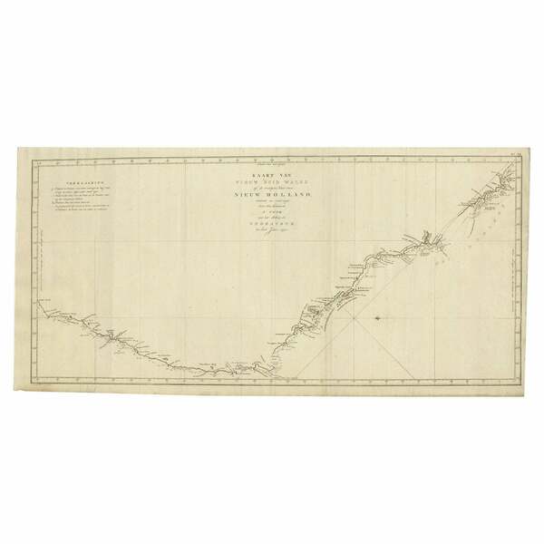 Old Map Of Cook's Discovery And Charting Of The East Coast Of Australia ...