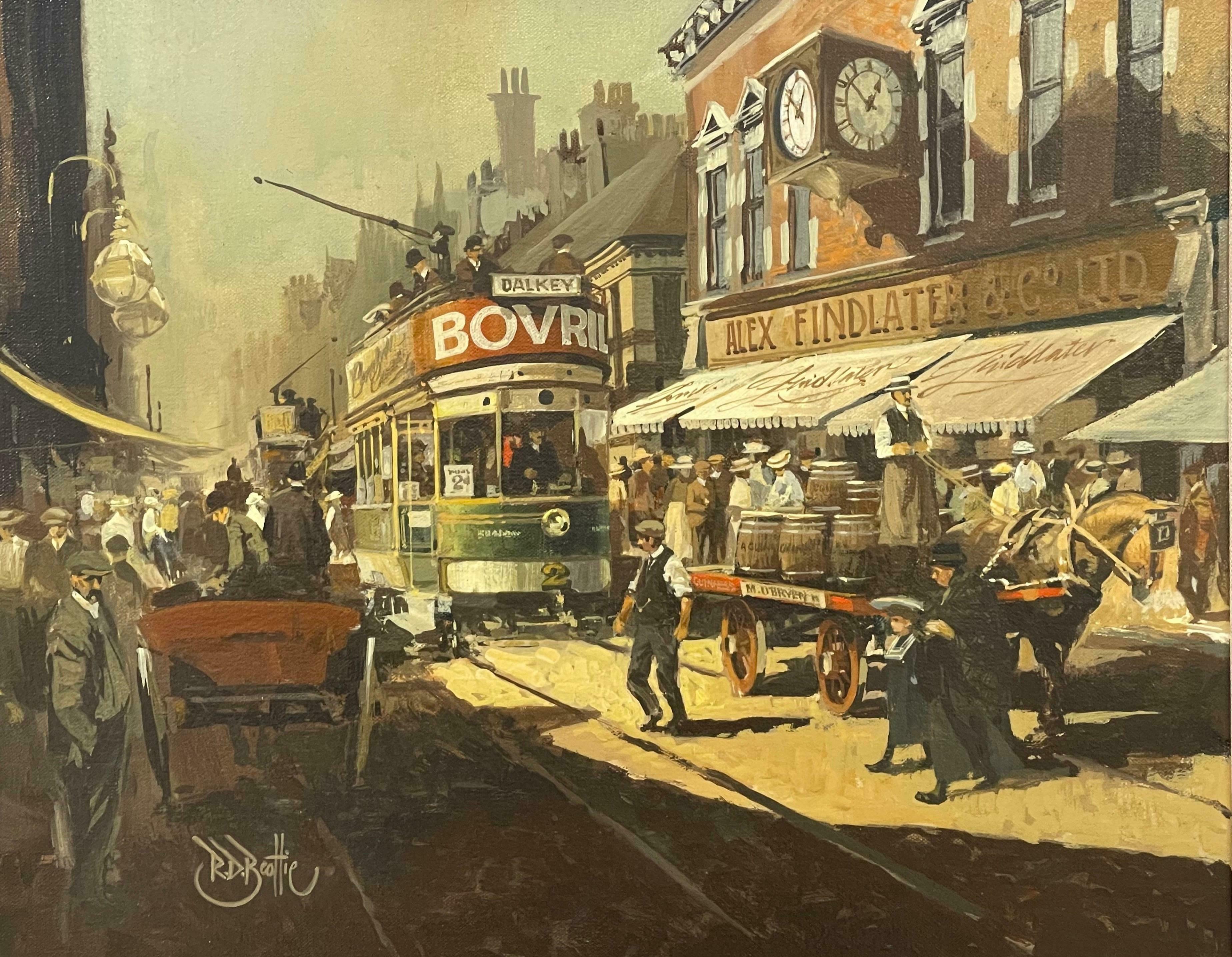 Robert D Beattie Oil Painting Of Kingstown Dublin In 1910 By Modern ...