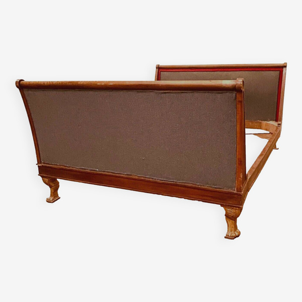 Directoire Style Bed In Walnut Claw Base 20th Century | Vinterior