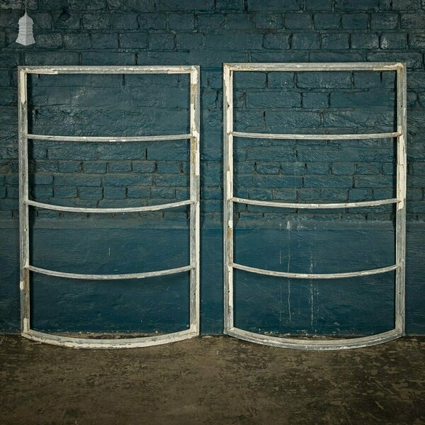 Curved Aluminium Window Frames, Pair Of Metal Windows | Vinterior