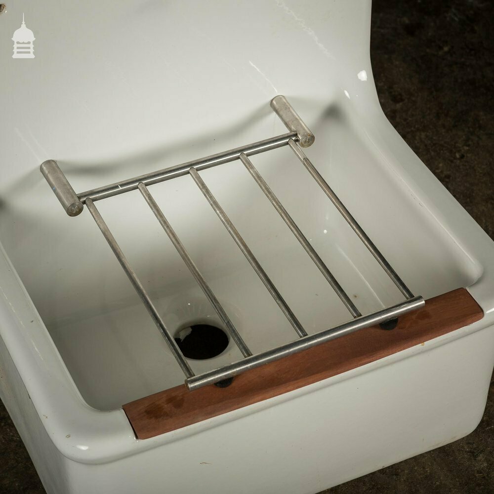 Edwardian Janitor Sink With Bucket Grate And Hardwood Rail | Vinterior