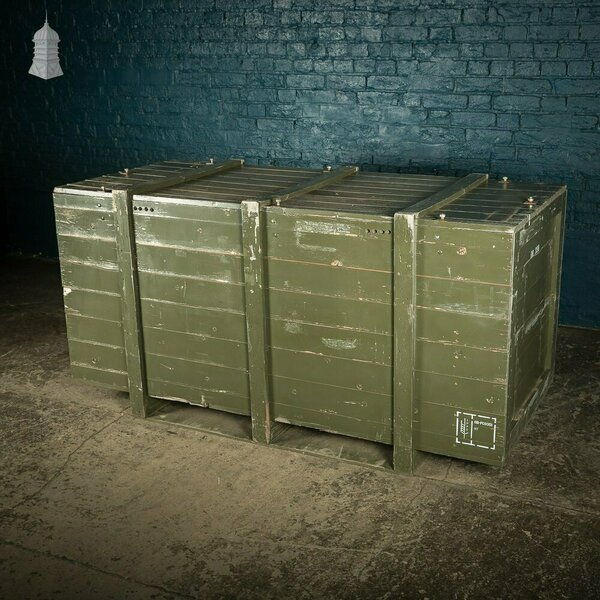 Large Green Painted Aircraft Parts Shipping Crate Reclaimed From A ...