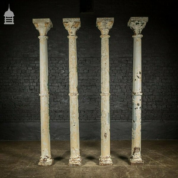 Set Of 4 19th C Boulton Of Norwich Cast Iron Columns Pillars Stanchions ...