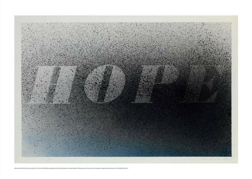 Original Ed Ruscha Museum Print Hope Stunning Authentic Poster From The ...