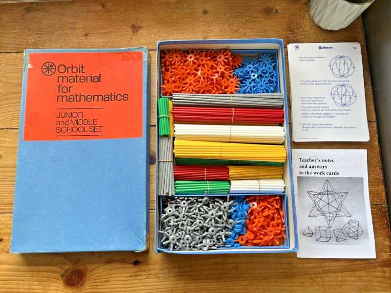 Large Vintage Cochranes Orbit Material For Maths Set Building Shapes ...