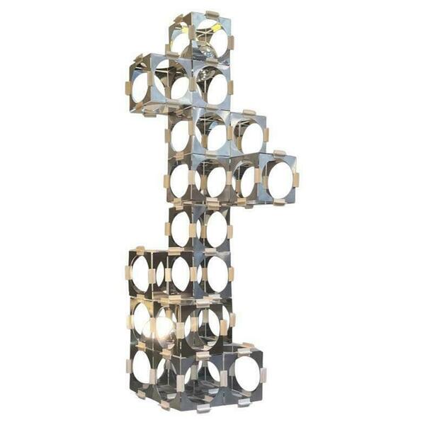 Rare Stainless Steel Skyscraper Modular Floor Lamp By Reggiani, Italy ...