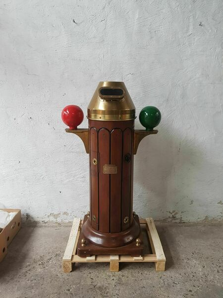 Oak & Brass Binnacle, Early 20th Century | Vinterior