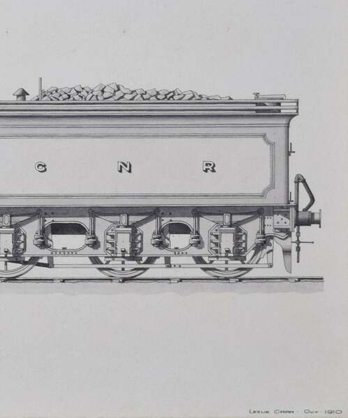 Leslie Carr Steam Engine Great Northern Railway 1910 Drawing By Leslie ...