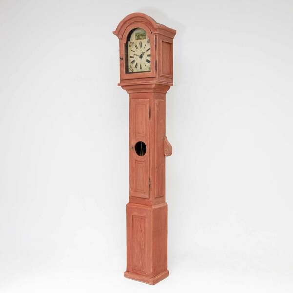 Brick Red Grandfather Clock, 19th Century | Vinterior