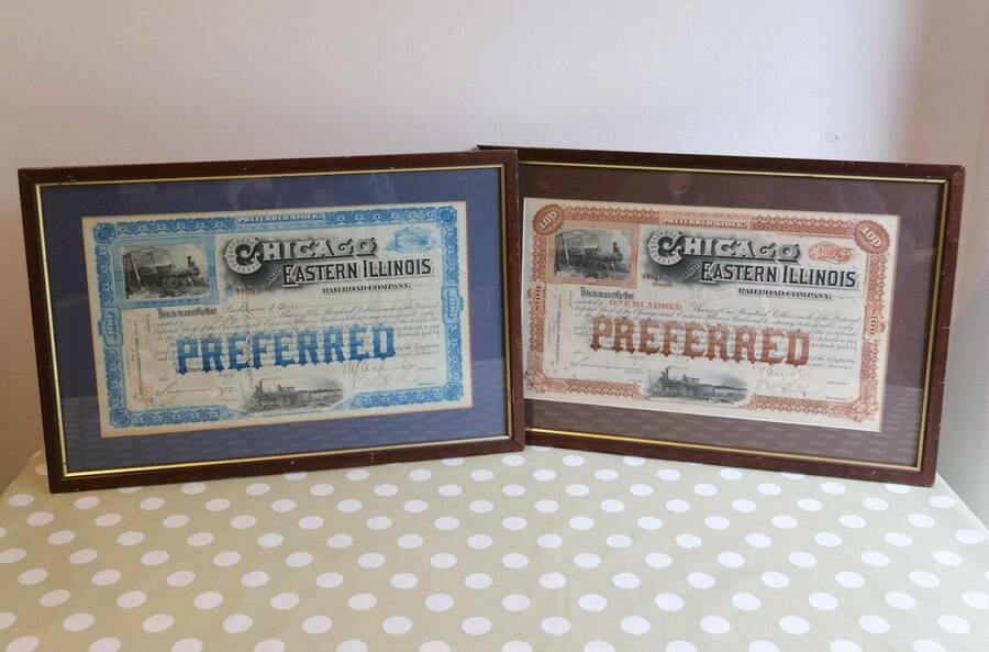 Railroad Stock Certificate, Collectible Railroad, Old Stock ...
