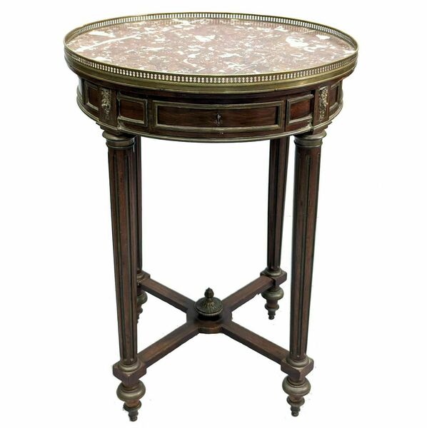 19th Century Louis XVI Style Mahogany And Brass Hot Water Bottle Table ...