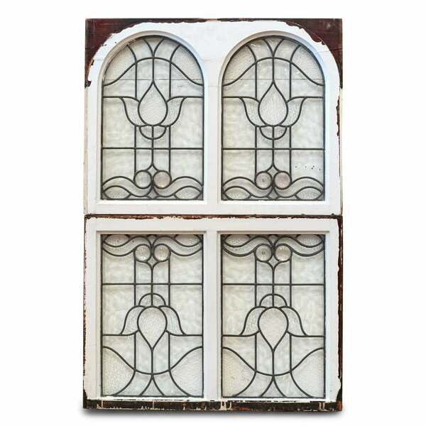 Reclaimed Stained Glass Arched Windows | Westminster Chapel | Vinterior