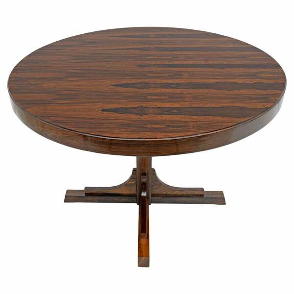 Gianfranco Frattini Style Mid Century Modern Italian Round Dining Table, 1970s | Vinterior