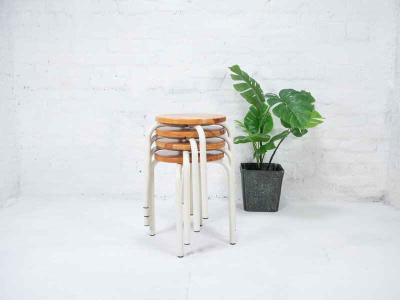 Set Of Four Vintage Ikea 'Jerry' Stacking Stools | Karin Mobring | Ikea ...
