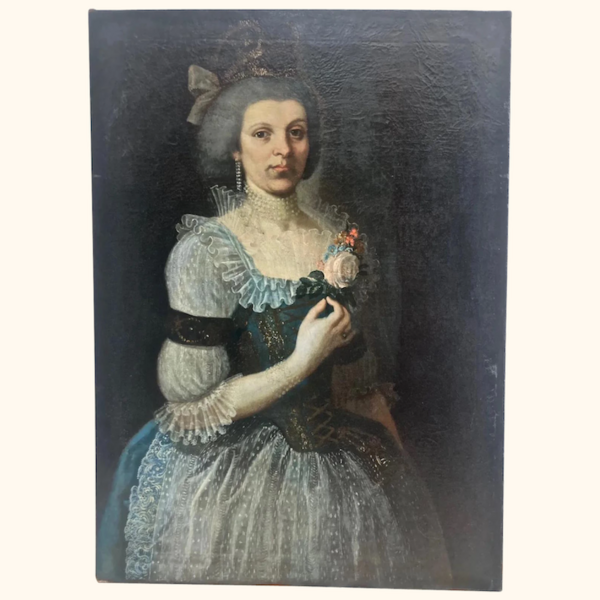 Signed 18th Century Oil Portrait Of An Aristocratic Viennese Woman ...