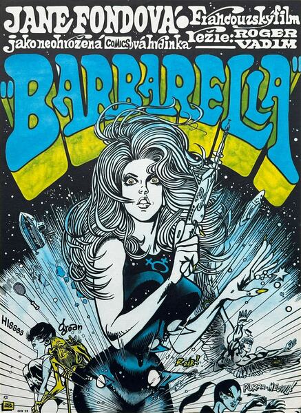 'Barbarella' Original Vintage Film Poster By Kája Saudek, Czech, 1971 ...