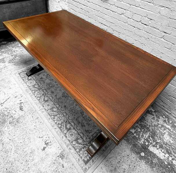 Vintage Old Charm Wood Bros Large Oak Extending Draw Leaf Dining Table C1960 Seats 8 10 Vinterior