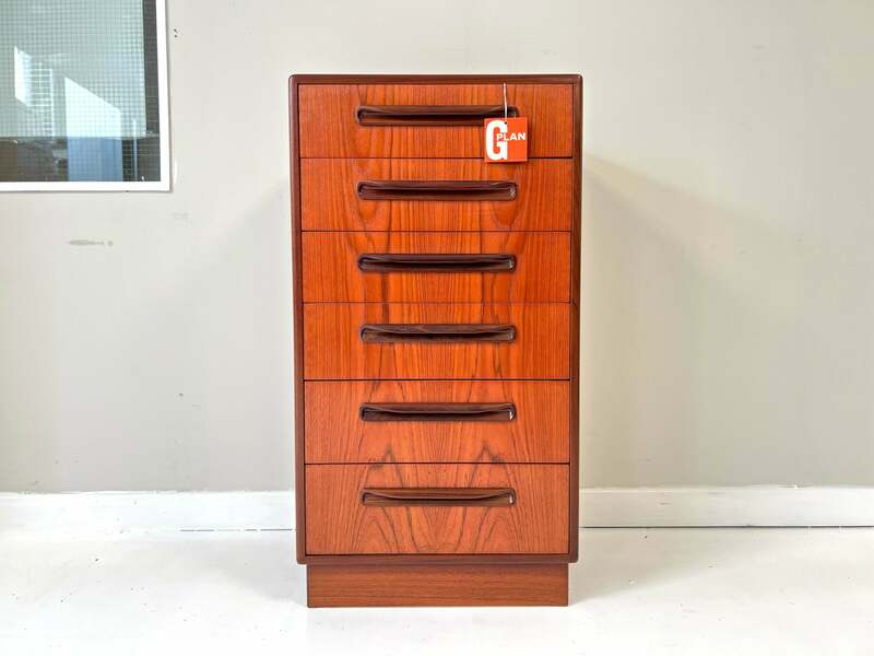 G Plan Fresco, 6 Drawer Teak Chest Of Drawers / Tallboy | V B Wilkins ...