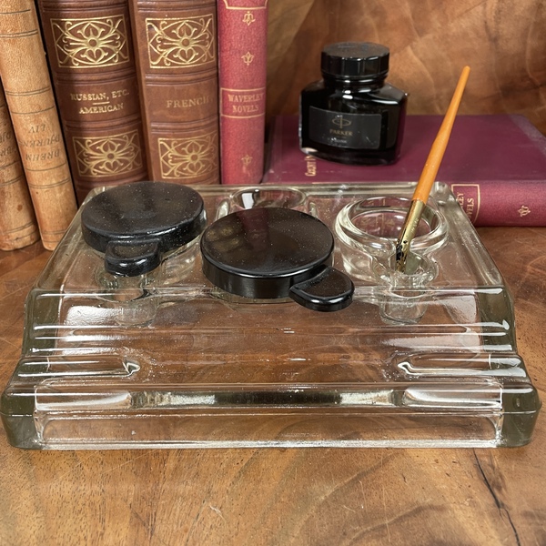 1940s Glass Ink Well, Vintage | Vinterior