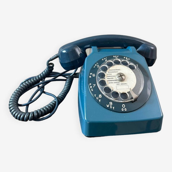 Vintage Blue Telephone, 1970s | Vinterior