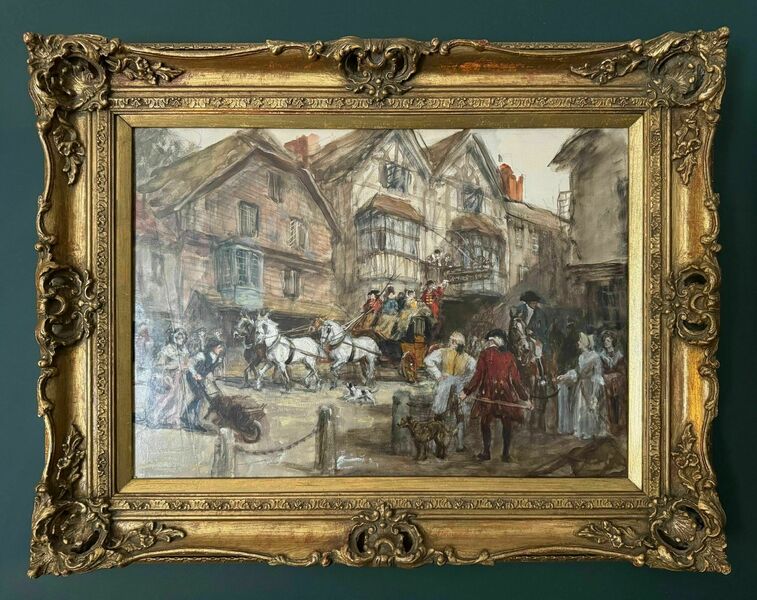 Frank Moss Bennett (1874 1953) 'The Arrival Of The Coach' | Vinterior