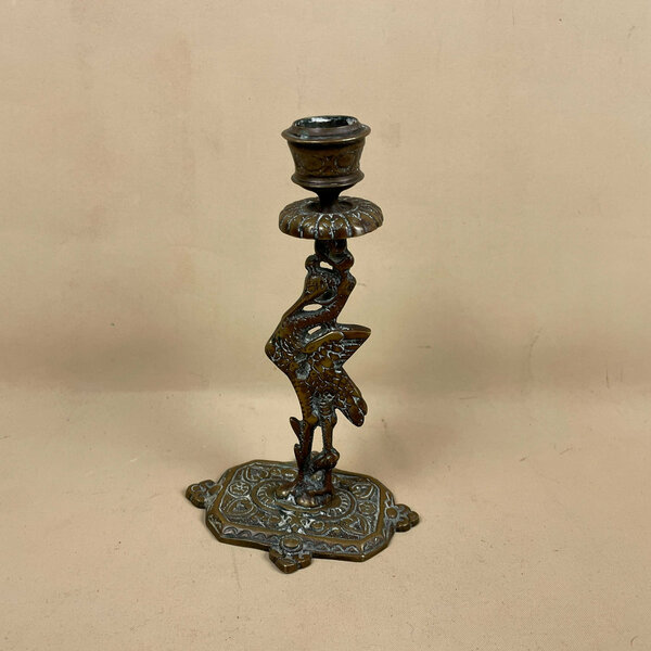 Antique Indian Gold Solid Brass Metal Candlestick Candle Stick Vintage ...