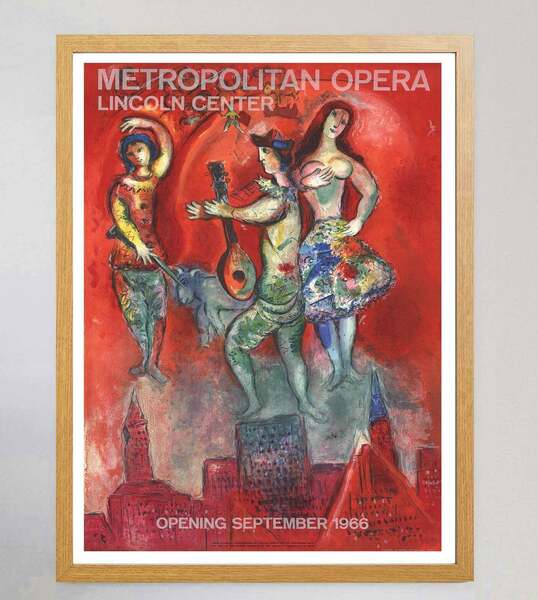 Marc Chagall Metropolitan Opera Lincoln Center Original Vintage Poster ...