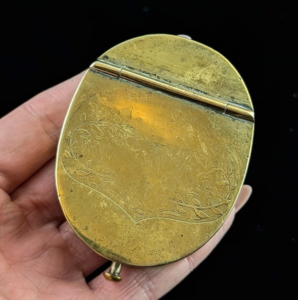 Antique Regency Era Brass Snuff Box, George IV | Vinterior